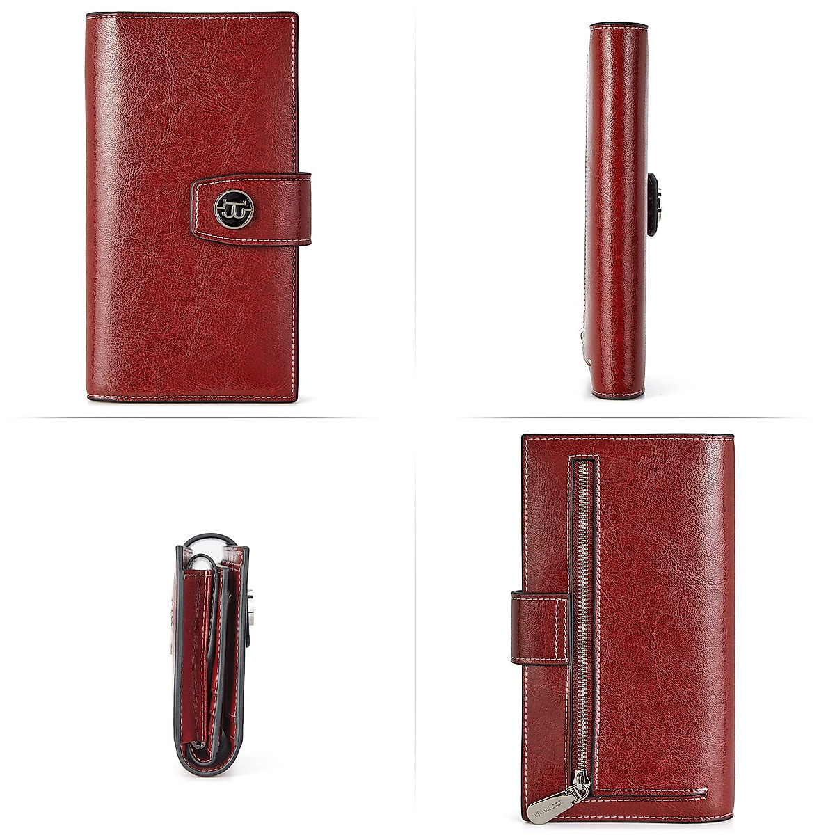 BOSTANTEN Womens Leather Wallets Bundle Genuine Leather Backpack