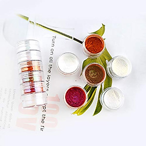 Mica Powder for Epoxy Resin DIY Pigment Pearlescent Epoxy Resin Glitter Pearl Powder Kit Resin Colorant Dye Resin Crafts