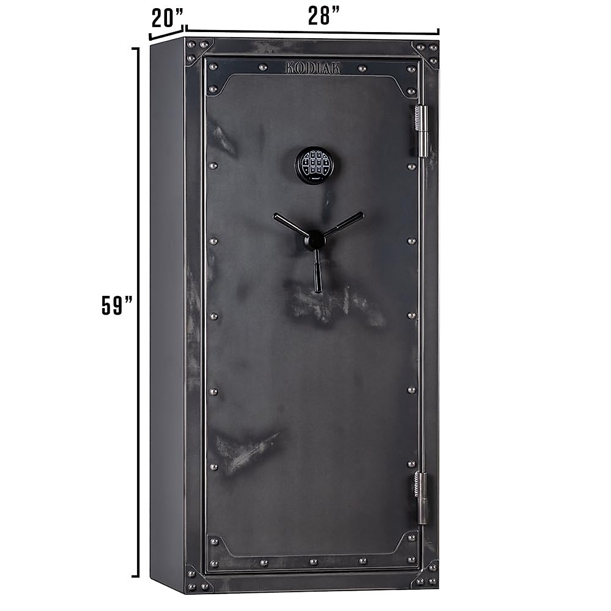 Kodiak Home Gun Safe for Rifles & Pistols | KSX5928 by Rhino Metals with New SafeX Security System | 48 Long Guns & 6 Pistol Pockets | 60 Minute Fire Protection | Antiqued Finish | 435lbs