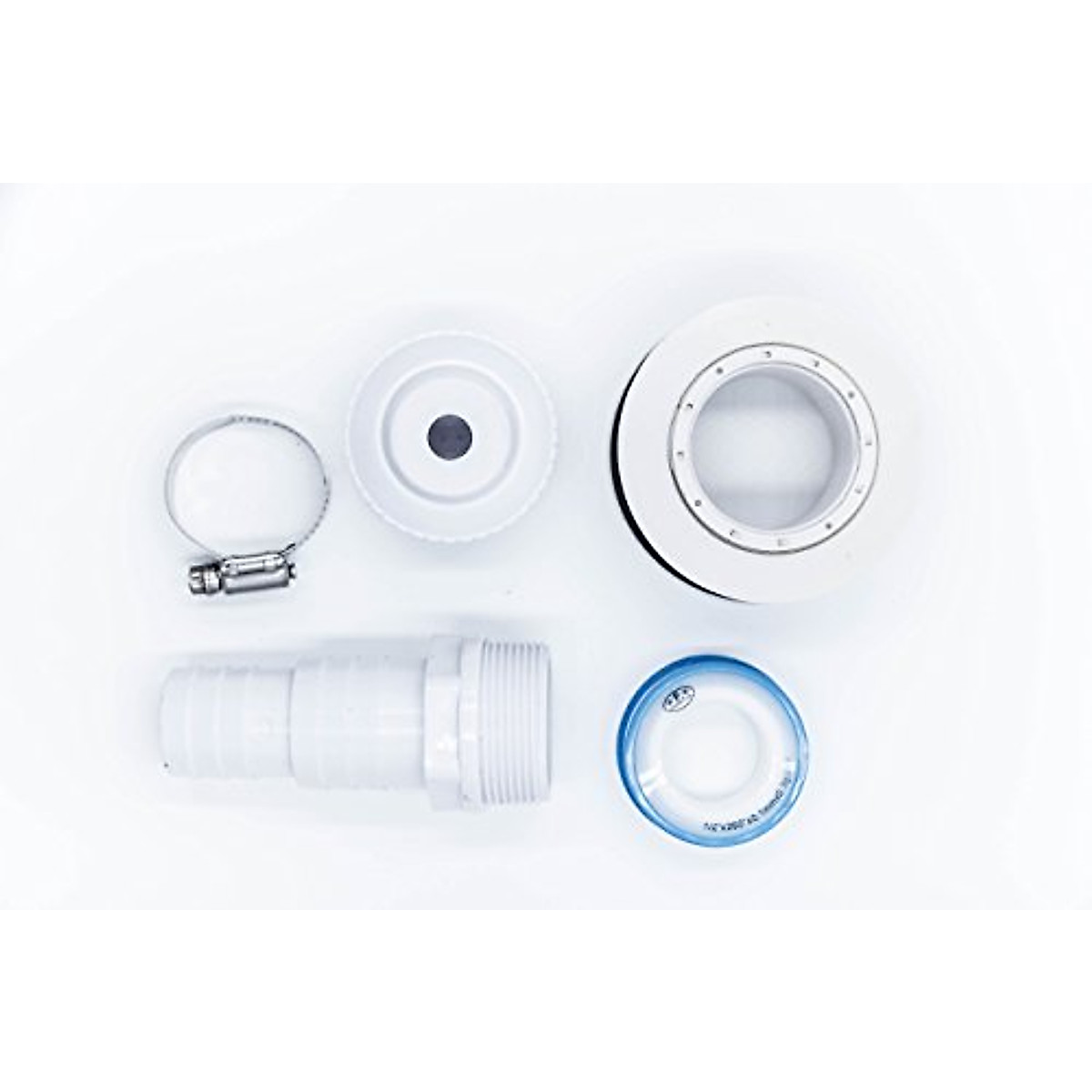 FibroPool Pool Return Jet Kit - Complete with Fittings, Eyeball Assembly, Clamp, Gaskets and PTFE Thread Tape - Compatible with Above Ground Pools
