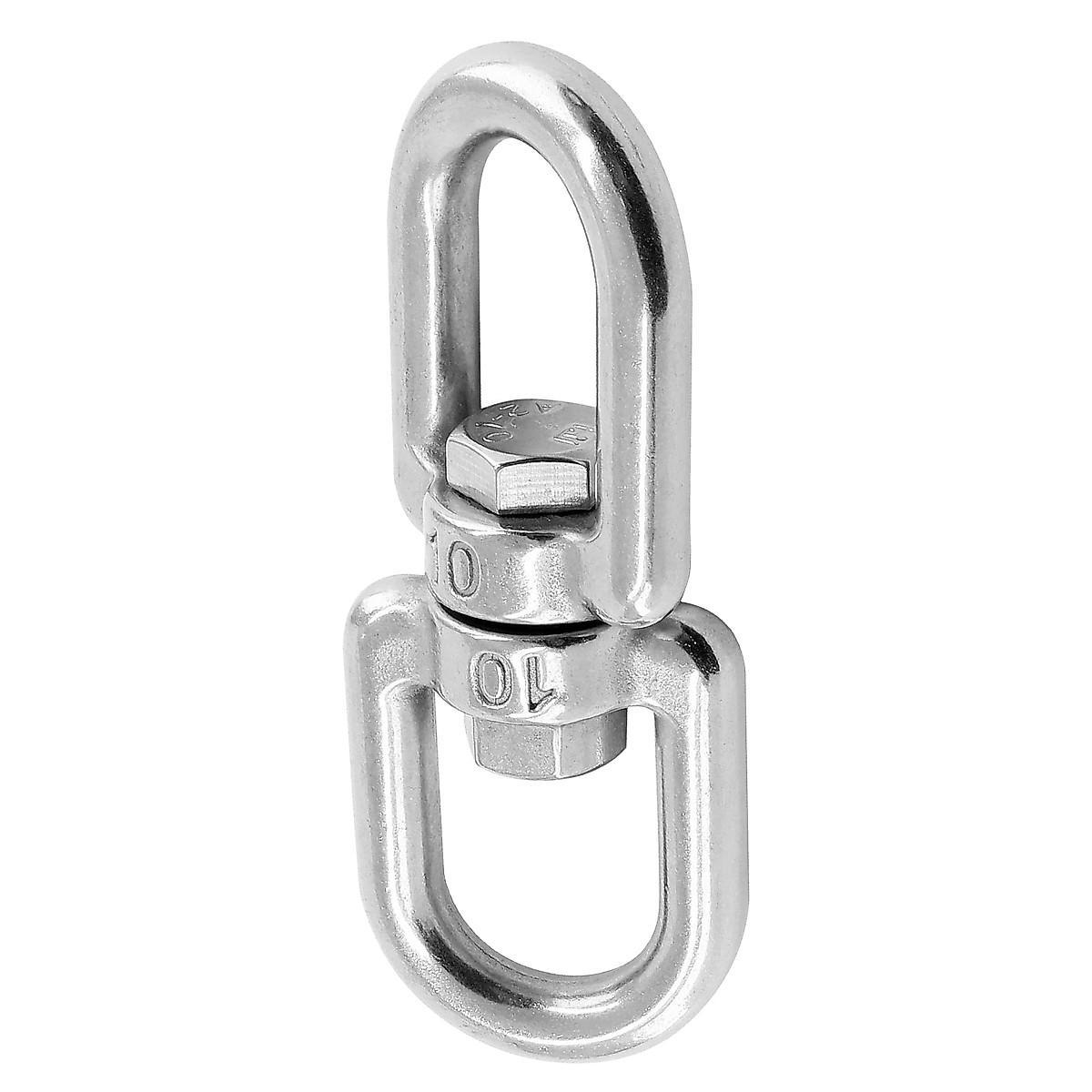 Bonsicoky Heavy Duty M10 304 Stainless Steel Swing Swivel, 360 Degree Rotational Device Hanging Accessory for Web Tree Swing, Hammock Chair, Aerial Yoga, Climbing Rope, Hold Up to 2000LB