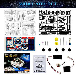 STEM 6-in-1 Education Solar Power Robot Toys for Boys Ages 8-12, DIY Building Educational Experiment Robotics Science Kit for Kids, Birthday Gifts for 8 9 10 11 12 Years Old Boys Girls Teens