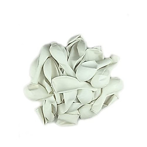 100 Premium Quality Balloons:12 inches white Latex balloons , Birthday, Wedding, Baby Shower, Party Decoration (White)