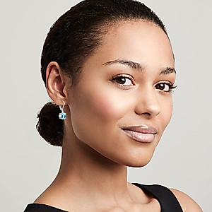 Multicolor Crystal Dangle Earrings and Studs for Women 926 Silver Hypoallergenic Dangle Earrings Leverback Earring