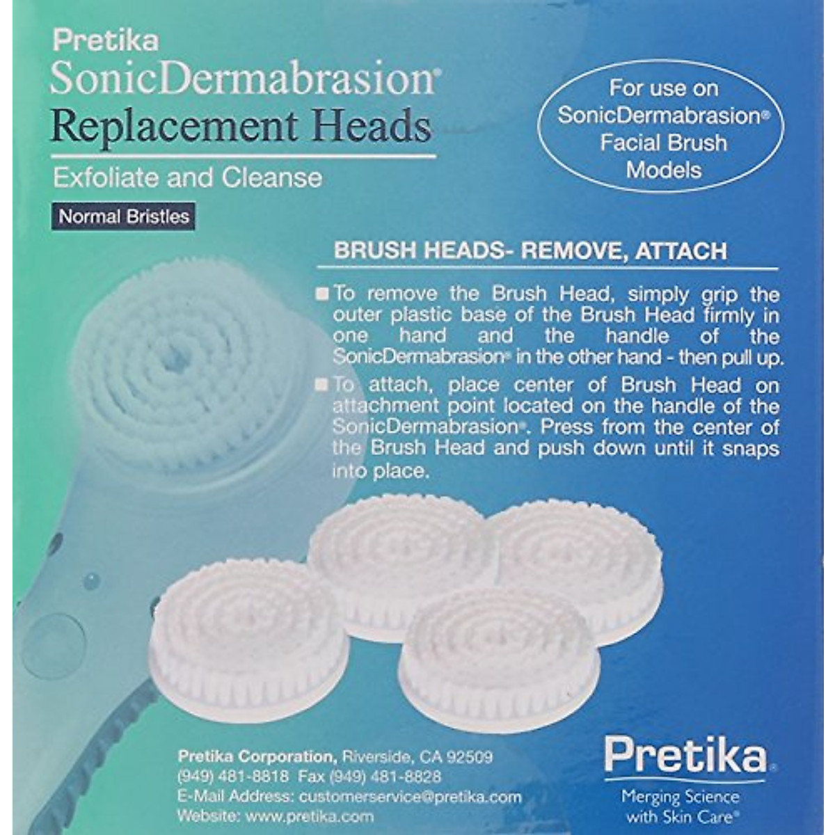 Pretika Sonic Dermabrasion Brush Head Replacement Set