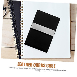 VILLCASE 3pcs Business Card Holder Business Card Organizer Name Card Case Business Card Stand Leather Wallet for Men International Travel Must Haves Pocket Metal Business Card Bag Women's