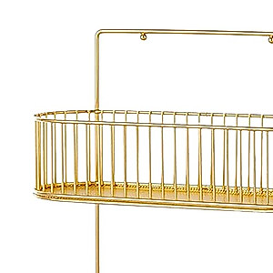 TAYSTE Bathroom Storage Basket Shampoo Holder Wall Mount Shower Shelf Caddy No Drill for Kitchen Utensils and Tools Double Layers