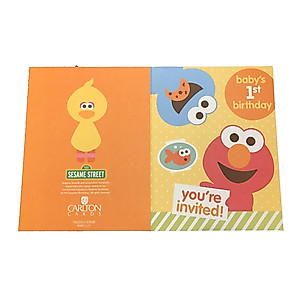Sesame Street Babys 1st Birthday Party Invitations Elmo 10 Cards