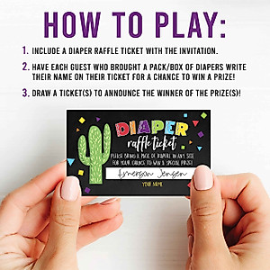 25 Baby Shower Diaper Raffle Tickets For Baby Shower Games To Play - Fiesta Baby Shower Games Gender Neutral, Diaper Raffle Cards, Baby Raffle Tickets, Baby Shower Invitation Inserts, Baby Shower Idea