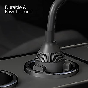 TALK WORKS Car Cupholder Cell Phone Holder Compatible w/iPhone 13/13 Pro/13 Pro Max/14/14 Plus/14 Pro/14 Pro Max for Automobile, Truck - 8" Gooseneck Mount (Black)