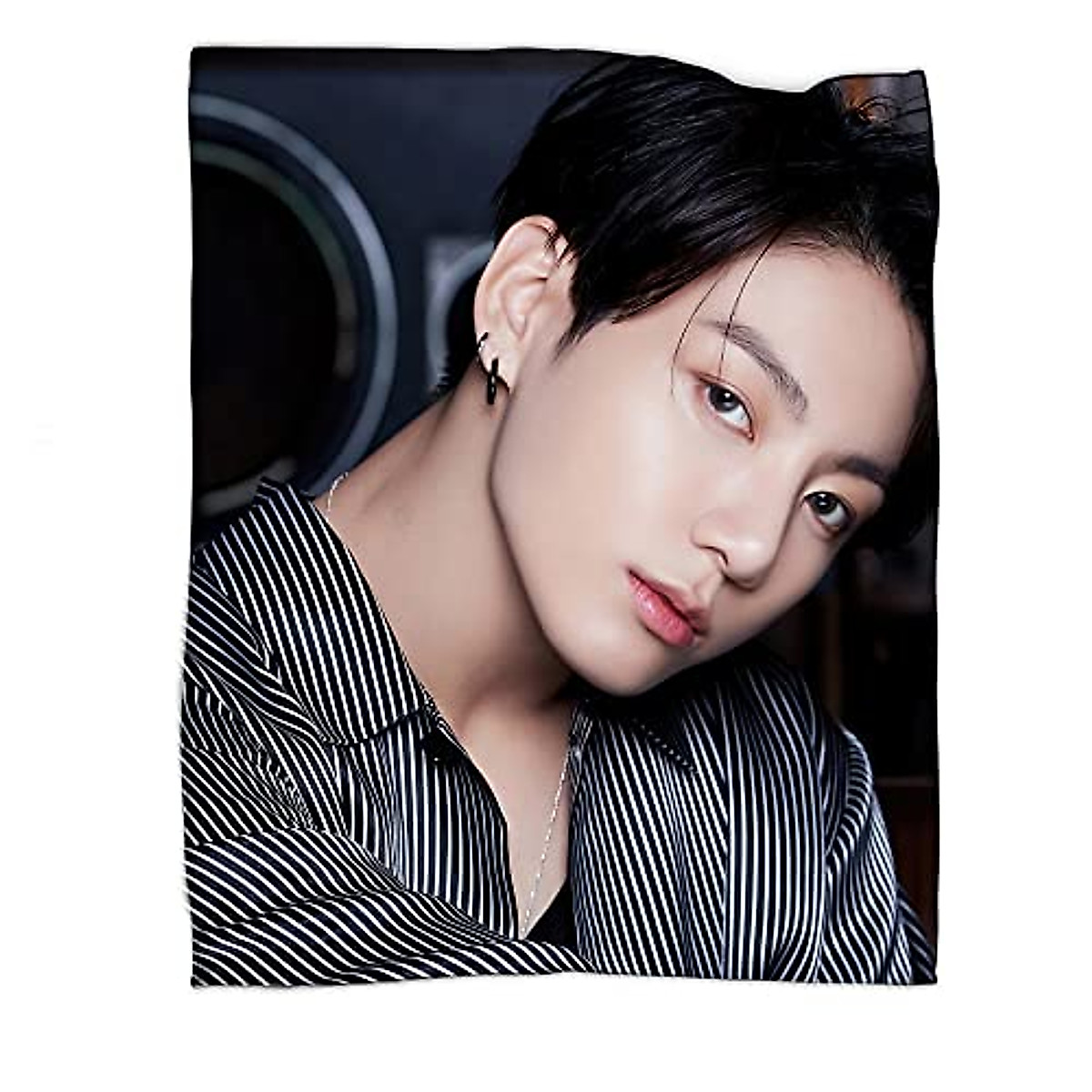 Gobits Kpop Blanket Korean Star Throw Blanket Idol Singer 50x60 Inch Anti-Pilling Flannel Ultra Soft Cozy Fleece Boys Fans Merchandise for Sofa Bed Girls Adults Gifts