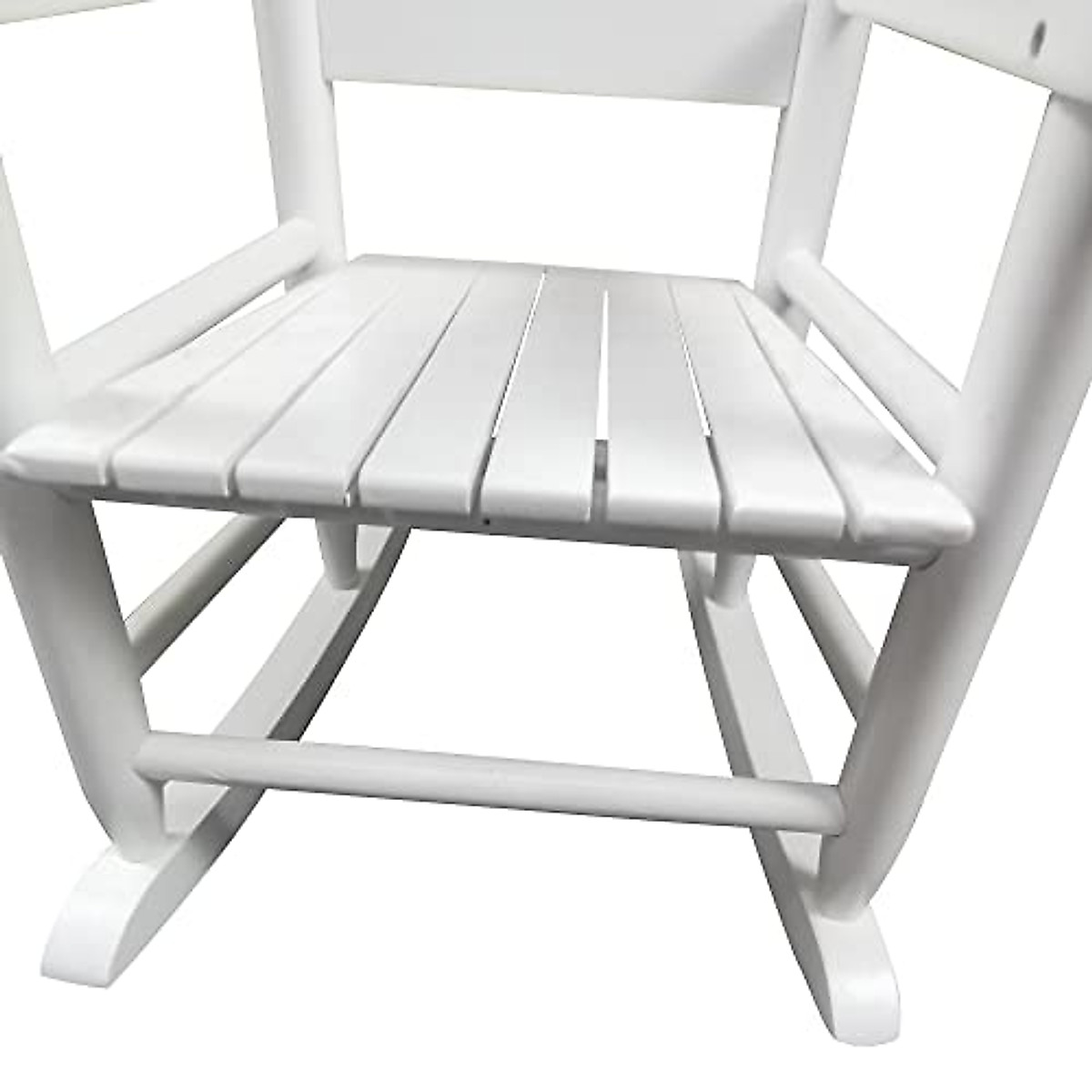 Kids Rocking Chair for Indoor Outdoor Childs Rocker Chair, Durable Wooden Rocking Lounge Chairs for Girl Boy, Features Classic Rocker Design & Hardwood Construction - White