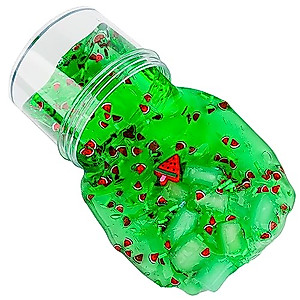 DAHIOQHAJ 4 Pack Jelly Cube Crunchy Slime Kit, Premade Jelly Clear Crunchy Slime for Girls & Boys, Super Soft Non-Sticky Cute Sludge Toy, Party Favor for Kids