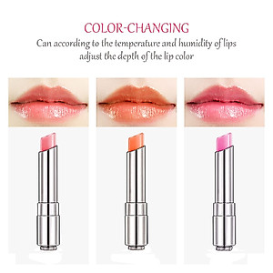 firstfly Pack of 3 Crystal Jelly Lipstick, Long Lasting Nutritious Lip Balm Lips Moisturizer Magic Temperature Color Change Lip Gloss (3 Pack)