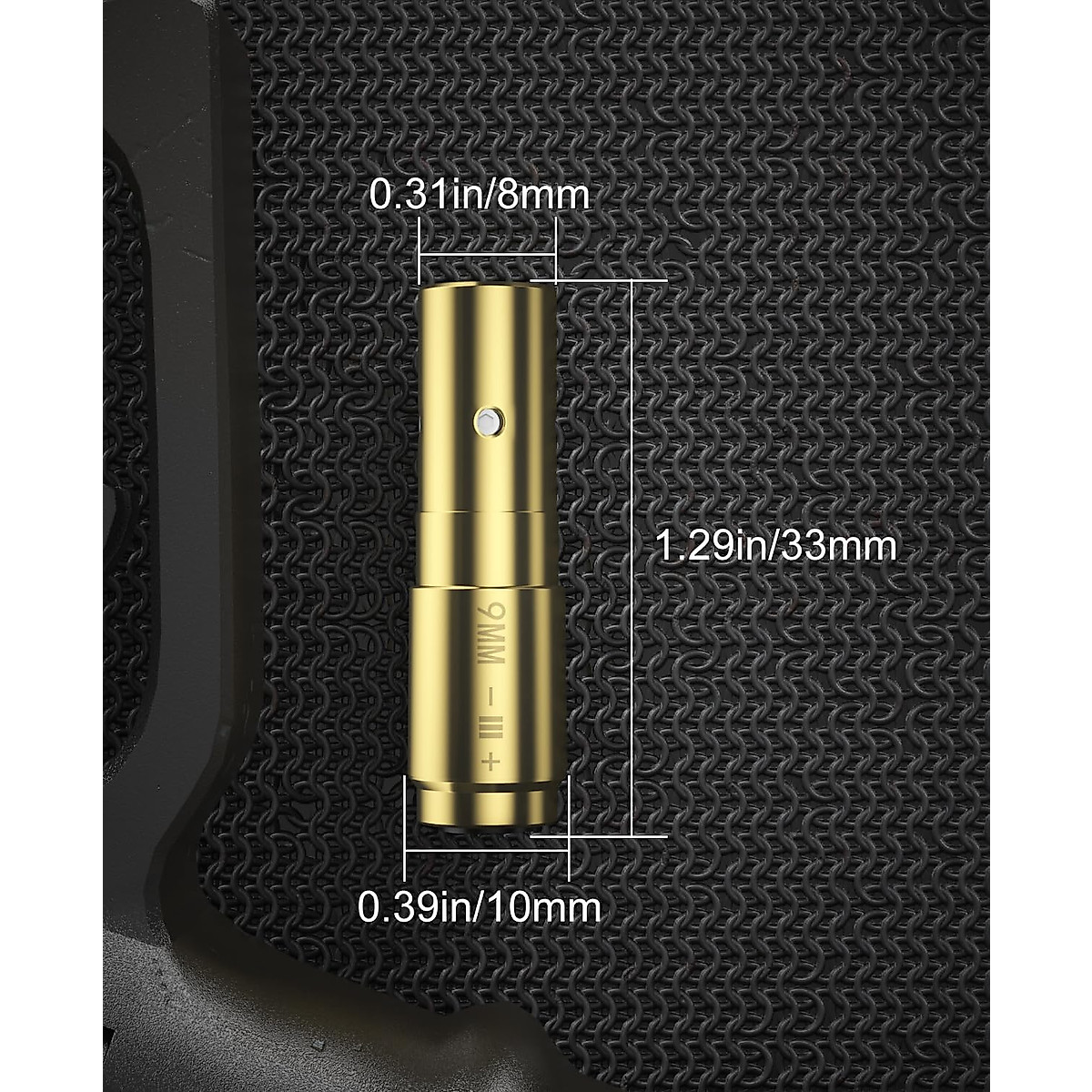 Feyachi Bore Sighting Laser 9mm Red Dot Laser Boresighter for Handgun Pistol with Tail Switch Included