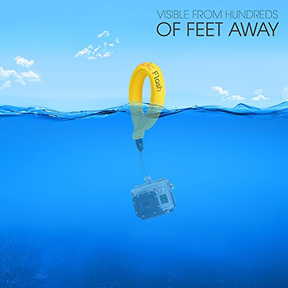 Nordic Flash Waterproof Camera Float - Pack of 2 - Bright Yellow