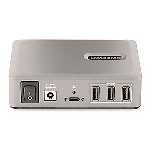 StarTech.com 10-Port USB-C Hub - 8x USB-A/2x USB-C - Self-Powered w/65W Power Supply - USB 3.1 10Gbps - Desktop/Laptop USB Hub w/USB-IF Certified 3ft Locking Cable, USB C Splitter (10G8A2CS-USB-C-HUB)