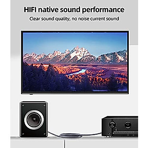 SCETREND Optical Audio Cable 20 Feet, Digital Fiber Optic Audio Spdif Cable, Braided Toslink Optical Cord for Soundbar TV Playstation PS4 Xbox Samsung