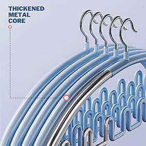 2THESTARS 5-Pack Hangers for Heavy Duty, Multi-Function Non-Slip Space Saver, Ideal for Belt, Tank Tops, Bras, Clothes Organization,Stainless Steel, Rust-Proof, Oxidation Resistant (Yellow)