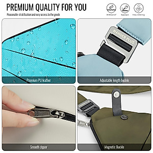 WANDER PLUS® Anti Theft Crossbody Travel Bag for Women Men, Multi-Pocket Crossbody Bag, Slim Sling Bag with Adjustable Strap, Black