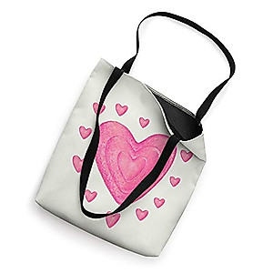 Hearts T Shirt Kids School Valentines Day Girls Boys Tote Bag