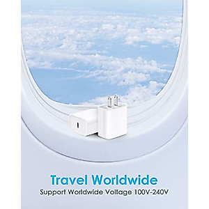 【2 Pack】 20W USB C Wall Charger for iPhone Charger Block with PD 3.0 USB C Adapter Fast Charging for iPhone 14/14 pro/14 plus/14 pro max/13/12/11/SE/XR/8, iPad Pro/Mini, Galaxy, Pixel 4/3 and More