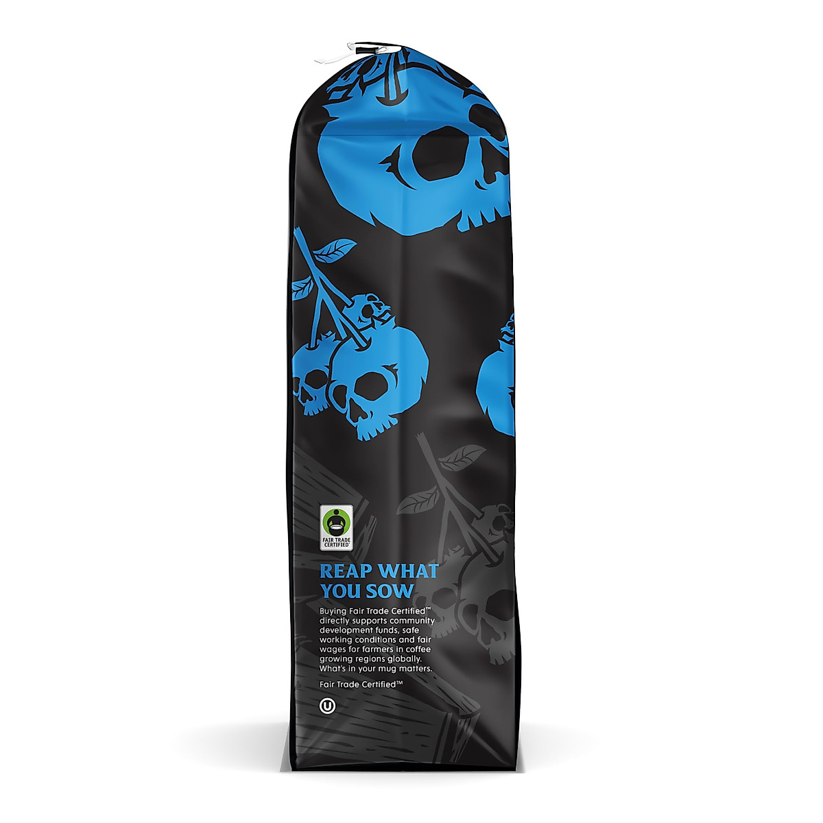 DEATH WISH COFFEE Ground Coffee - Extra Kick of Caffeine - Blue and Buried: Blueberry Vanilla Flavored Coffee