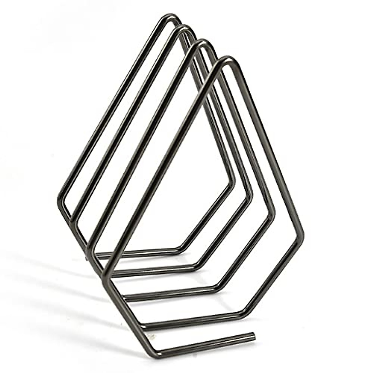 Storage Newspaper Baskets Magazine Rack Cone-Shaped Wrought Iron Bedroom Gold Stand Desktop Rack Living Room Black Book Rack (Color : Gold, Size : 6613cm)