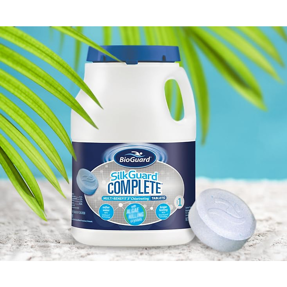 BioGuard SilkGuard Complete 3 Inch Chlorinating Tablets 7.5lb Pool Chlorine Sanitizer Tabs