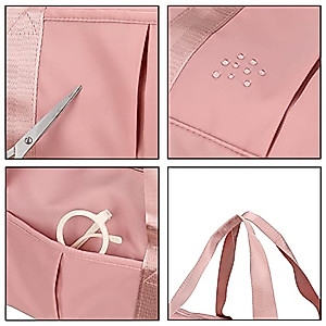 Gym Duffle Bag for Women Men Sport Travel Duffle Bag with Toiletry Bag, Small Gym Bag with Wet Pocket & Shoe Compartment, Overnight Bag Hospital Bags for Labor and Delivery - Pink