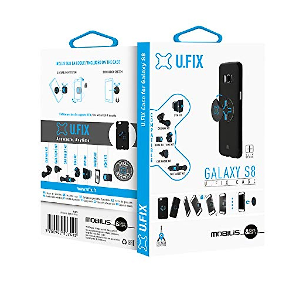 Mobilis PROTECTION U.FIX Case Galaxy S8 Noir