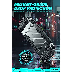 SUPCASE for Nintendo Switch OLED 2021 Case with Front Cover (Unicorn Beetle Forma), [Military-Grade Protection] [5 Game Card Storage Slots] Slim Protective Cover Accessory for Switch OLED, FrostBlack