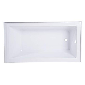 Kingston Brass VTAP543022R Aqua Eden Alcove Tub, White
