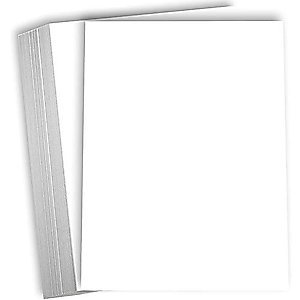 Hamilco White Cardstock - 8 x 10" Blank 80 lb Cover Card Stock - 50 Pack