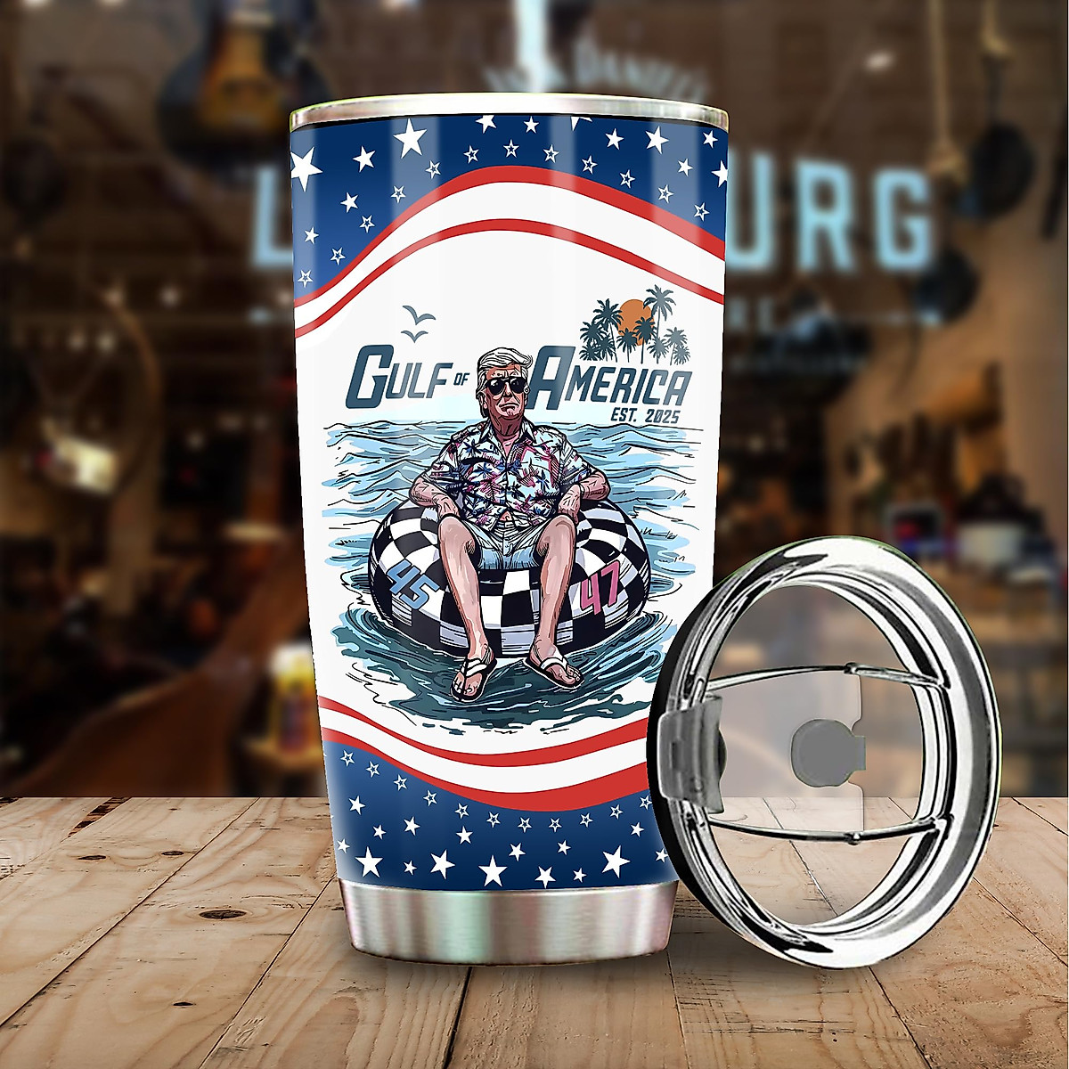 Gulf Of America Tumbler 20oz Stainless Steel Insulated Tumbler Coffee Mug