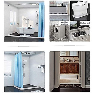 39 Inch Collapsible Shower Water Guard, Water Dam Barrier Shower Threshold Shower Water Stopper Threshold for Shower Stall, Stay Dry Retainer for Wet and Dry Separation (thick right angle 39'') …