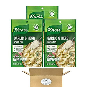 Knorr Sauce Mix Creamy Pasta Sauce For Simple Meals and Sides Garlic & Herb No Artificial Flavors, No Added MSG 1.6 oz - Pack of 3 (4.8 oz in total)