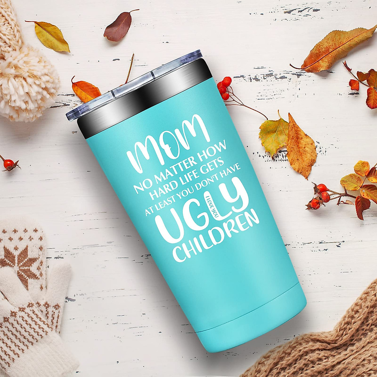 Grifarny Mom Gifts, Gifts for Mom from Daughter, Son, Kids, Husband - Funny Birthday Mothers Day Christmas Gifts for Mom, Mother, New Mom, Wife, Mama - Mom Tumbler Cup 20 oz