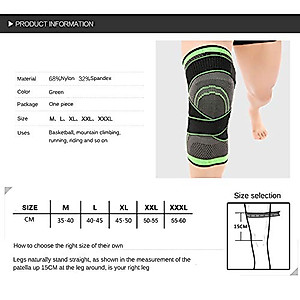 ASOONYUM Knee Sleeve,Compression Fit Support-for Joint Pain and Arthritis Relief, Improved Circulation Compression-Wear Anywhere - Single
