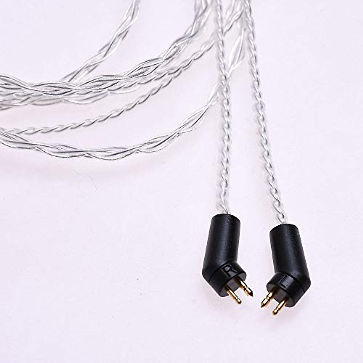 GAGACOCC 1.2m (4ft) 5N OCC Silver Plated Headphone Extension Cord Cable for Etymotic ER4P ER4B ER4S ER4SR ER4XR ER4PT Balanced Cable (2 pin Plug)