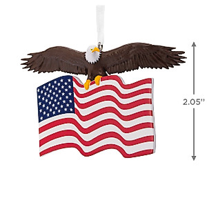 Hallmark Bald Eagle with American Flag Christmas Ornament