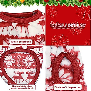 Small Dog Christmas Clothes Sweater, Classic Jumpers Snowflake Elk Dog Costume for Poodle Puppy Cat Kitten, Winter Warm Dog Outfits for New Year Xmas Party Festival Thanksgiving