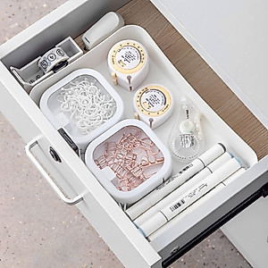 XING ZHONG Hair Tie Organizer Box,Portable Travel QTip Holder Hair Accessories Organizer,Small Items Desktop Travel Storage for Bathroom Cotton Swabs