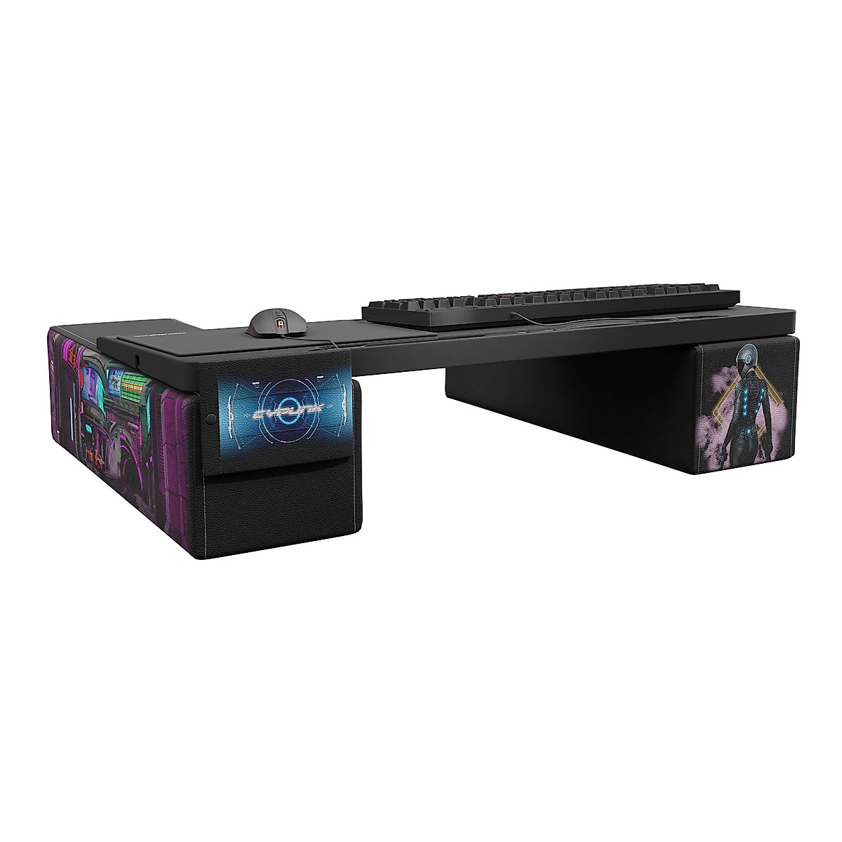Cyberpunk Couchmaster CYCON² - CYPUNK Limited Edition - Leather Look Black - Couch Gaming USB-Hub Desk for Mouse & Keyboard for PC, PS4/5, XBOX One/Series X