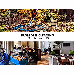 Skywin- Dumpster Bag, 2 Pack Reusable Yard Waste Bags, Foldable Yard Waste Container, Trash Bag for Waste Management, Multiple Times Use During Renovations, Can Hold Up to 3,500 lbs