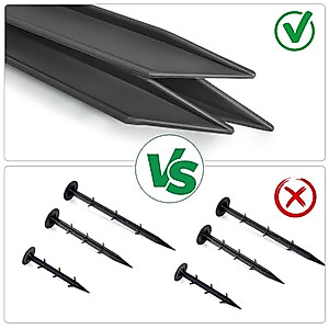 40 Pcs Garden Landscape Anchoring Stakes,10 Inches Yard Stakes for Terrace Boards, Weed Fabric, Garden Inflatable Decor Fixing