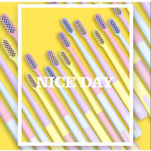 ARASO [8 Packs] Kids Toothbrush, Extra Soft Lovely Pastel Tone ICE-Cream Tooth Brush for Kids 2-8 Years (ICE Cream 8 Pack)