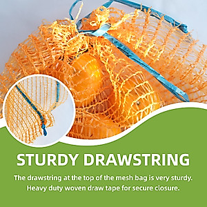 deebree Reusable Potato Storage Mesh Bags, 18"×22” Breathable Mesh Firewood Bags Raschel Mesh Bag for Vegetables Washable Net Bags with Drawstring for Potato Onion Storage 10 Pack