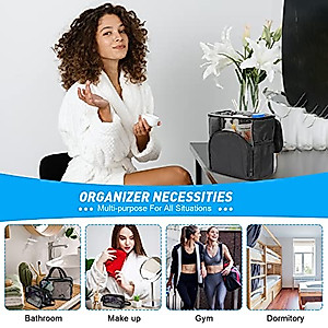 4 Pcs Portable Shower Caddy Set Quick Dry with Metal Hook Hanging Shower Bag Portable Toiletry Tote Gym Bag Breathable Mesh Shower Caddy Hanging Mesh Zipper Organizer Bag for Gym Dorm Bathroom