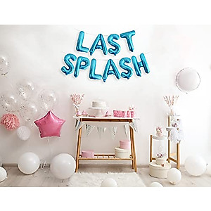 PartyForever LAST SPLASH Balloons Banner Light Blue Bachelorette Party Decorations Sign